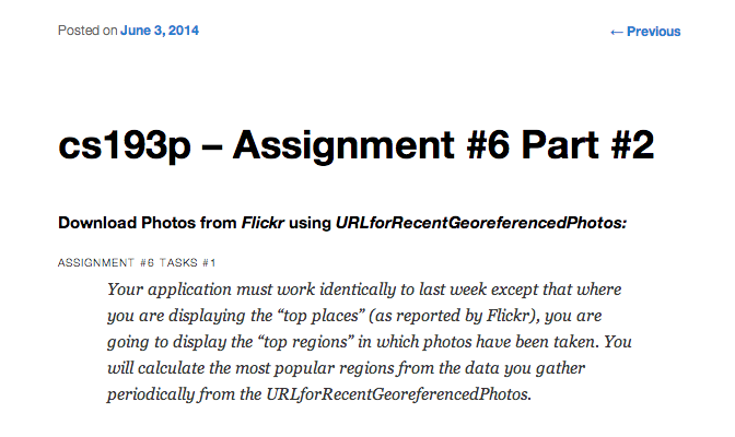 cs193p - Assignment #6 Part #2 - cs193p assignment solutions et al