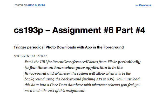 cs193p - Assignment #6 Part #4 - cs193p assignment solutions et al