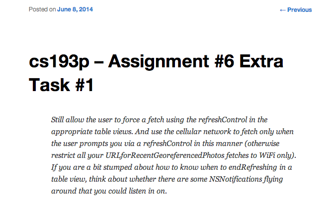 cs193p - Assignment #6 Extra Task #1 - cs193p assignment solutions et al
